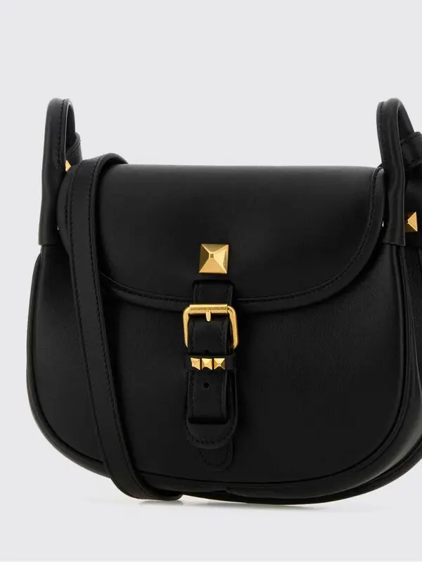 Valentino Garavani Flaneuse Rockstud Leather Bag - Black
