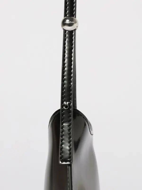 Jacquemus Le Petit Bisou Brushed Leather Bag - Black