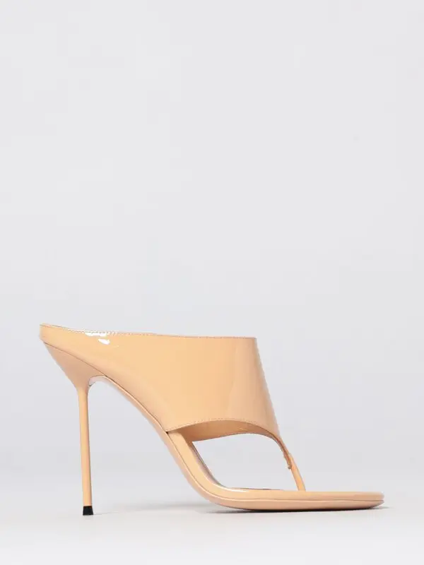 Paris Texas Leather Thong Mules Lidia - Beige