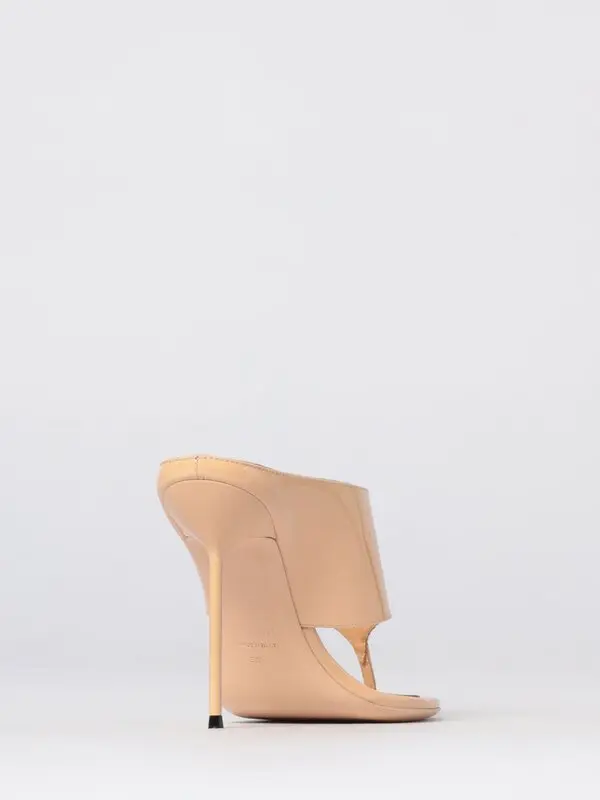 Paris Texas Leather Thong Mules Lidia - Beige