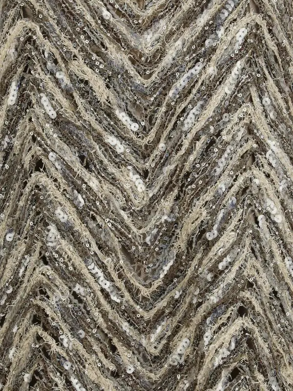 Brunello Cucinelli Sequined Linen Blend Mini Dress