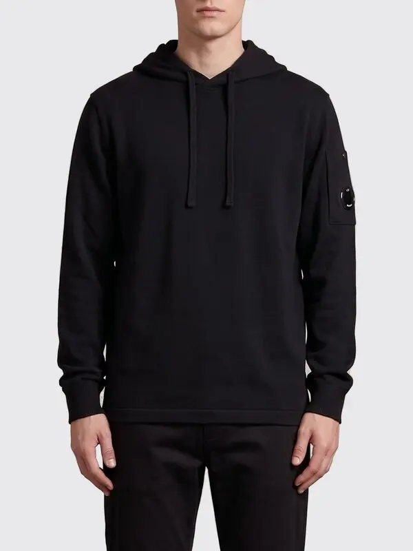 C.P. COMPANY Cotton Hoodie - Black