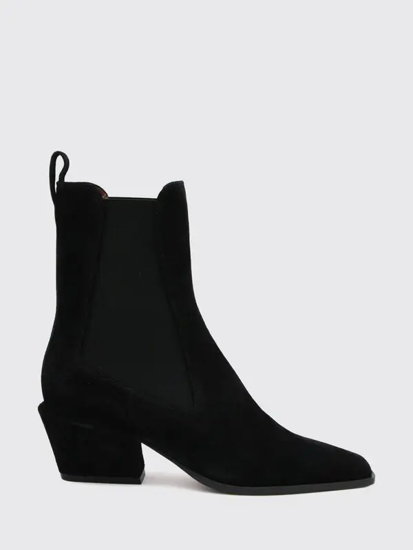 Paris Texas Bettina Suede Western Chelsea Boots - Black
