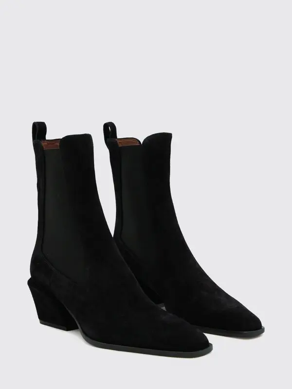 Paris Texas Bettina Suede Western Chelsea Boots - Black