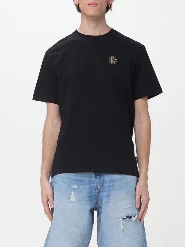 Just Cavalli Cotton T-shirt With Logo - Black