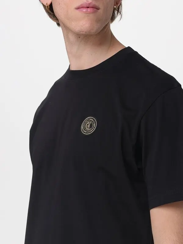 Just Cavalli Cotton T-shirt With Logo - Black