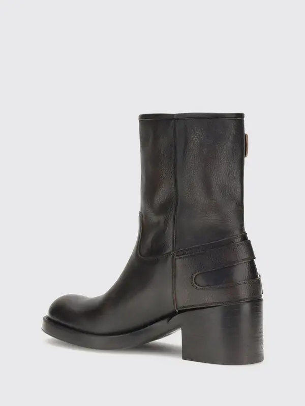 Chloé Leather Buckled Ankle Boots