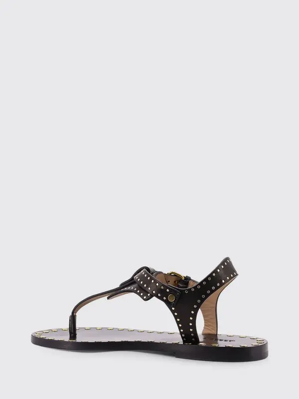 Isabel Marant Étoile Joonya Leather Sandals With Micro Studs - Black
