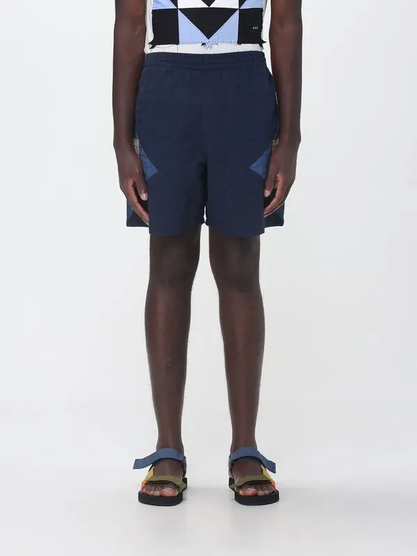 A.p.c. Quilted Cotton And Linen Connor Shorts