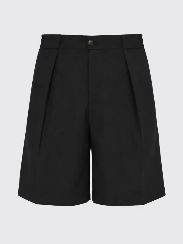 BRIGLIA 1949 Tailored Knee-length Bermuda Shorts In Wool Blend - Black
