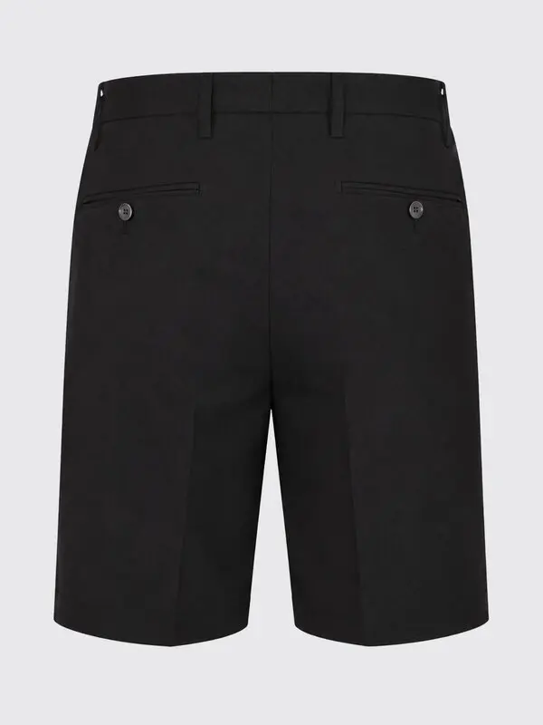 BRIGLIA 1949 Tailored Knee-length Bermuda Shorts In Wool Blend - Black
