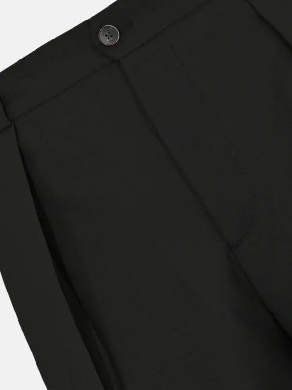 BRIGLIA 1949 Tailored Knee-length Bermuda Shorts In Wool Blend - Black