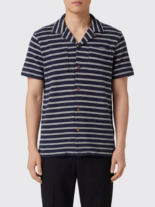 Polo Ralph Lauren Striped Cotton Blend Shirt - Blue