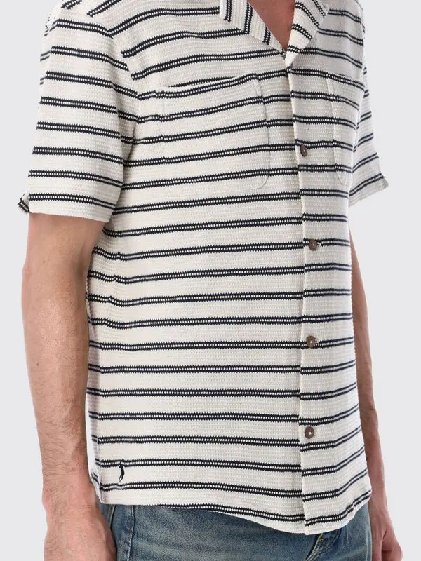 Polo Ralph Lauren Striped Cotton Blend Shirt - White