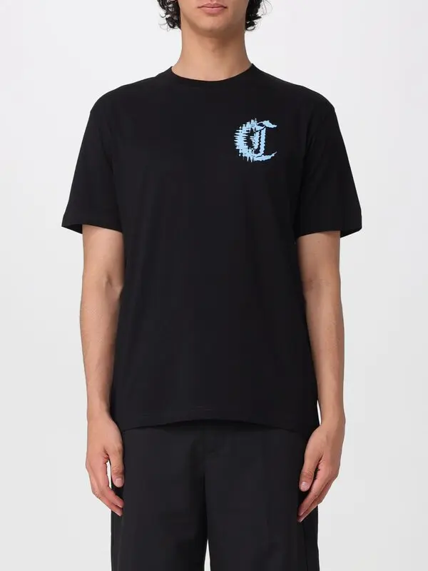 Just Cavalli Cotton T-shirt With Logo - Black