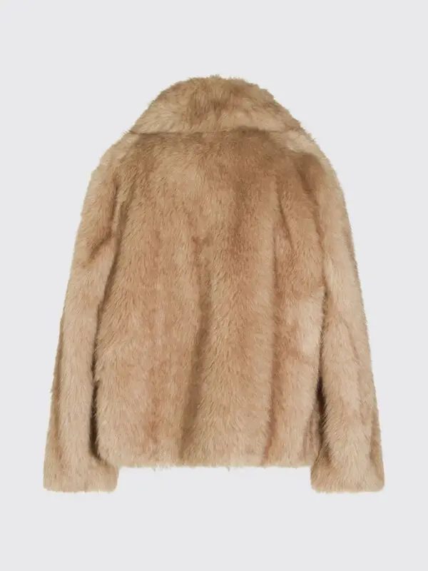 Max Mara Alce Faux Fur Coat - Honey