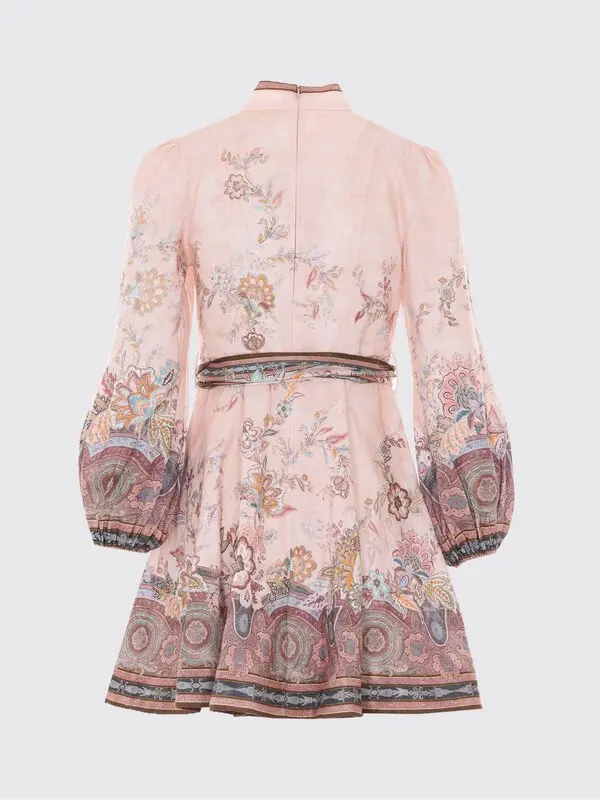 Zimmermann Paisley Print Linen Chemisier Mini Dress