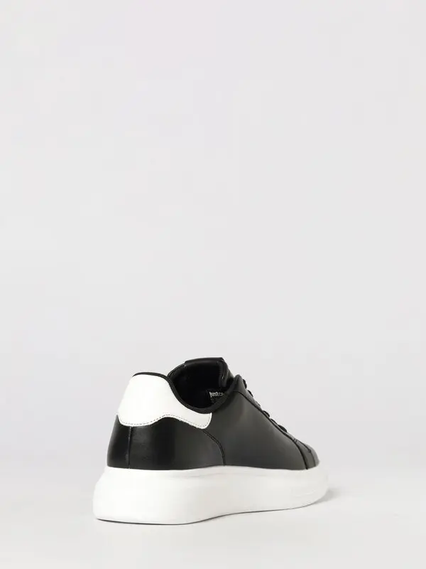 Just Cavalli Leather Sneakers - Black