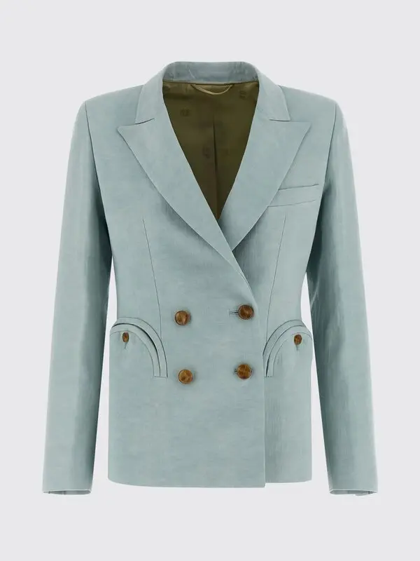 BLAZÉ MILANO Linen And Silk Double-breasted Blazer