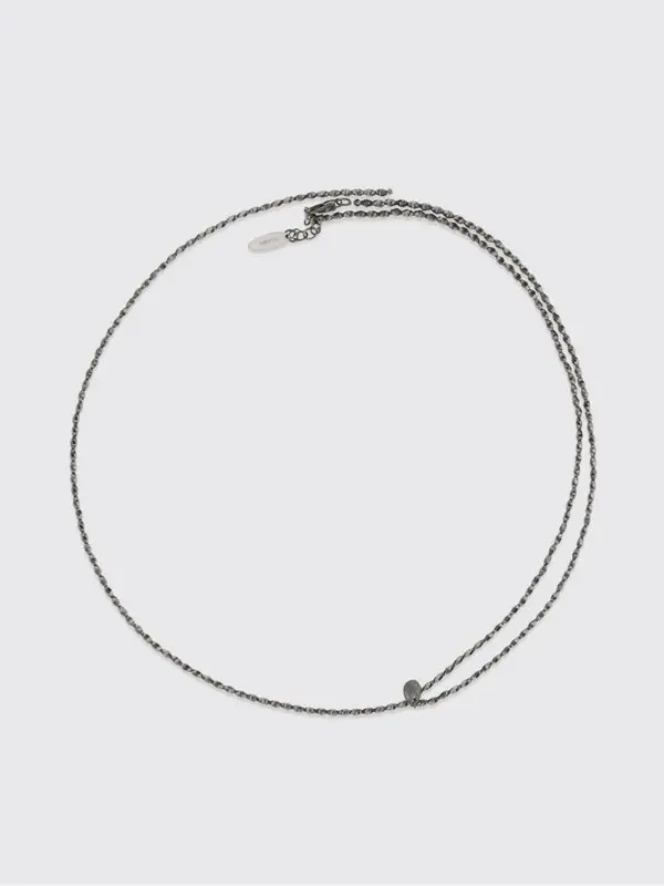 Brunello Cucinelli Faceted Metal Necklace - Black