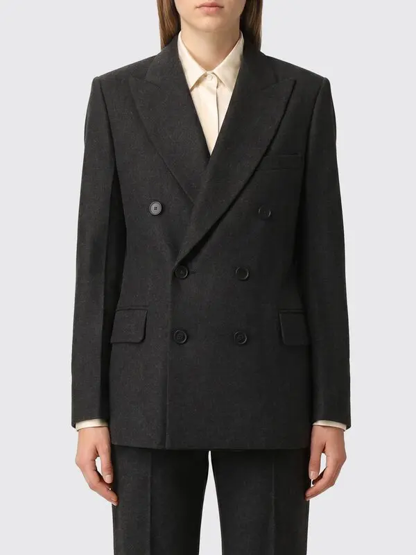 Victoria Beckham Double-breasted Wool Blazer With Peak Lapels