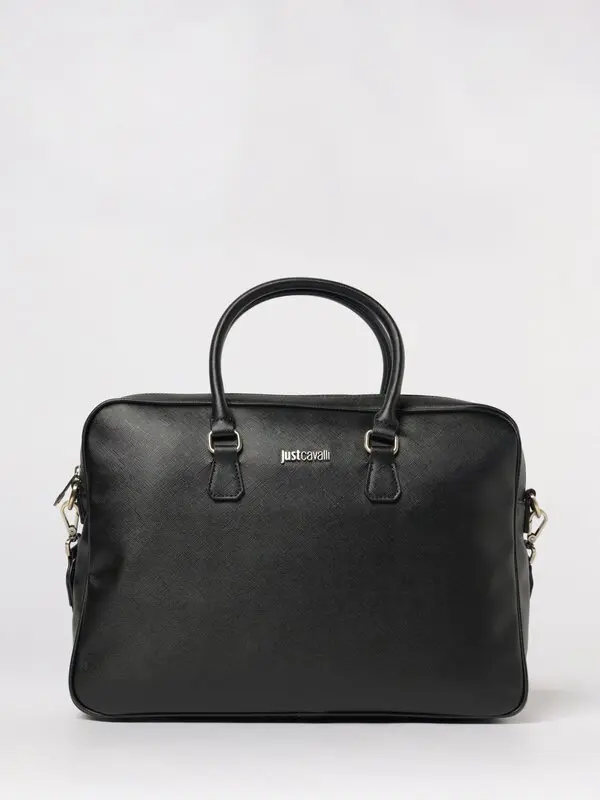 Just Cavalli Saffiano Leather Briefcase