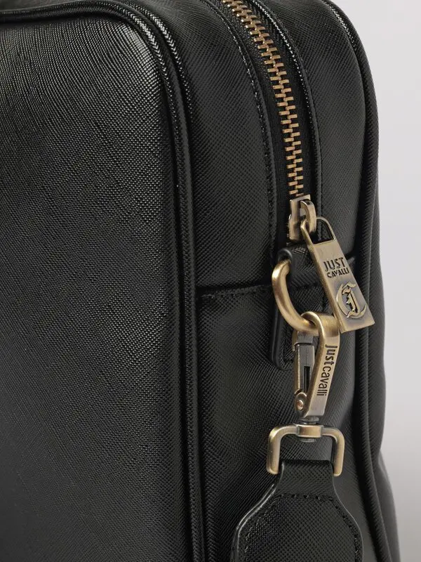 Just Cavalli Saffiano Leather Briefcase