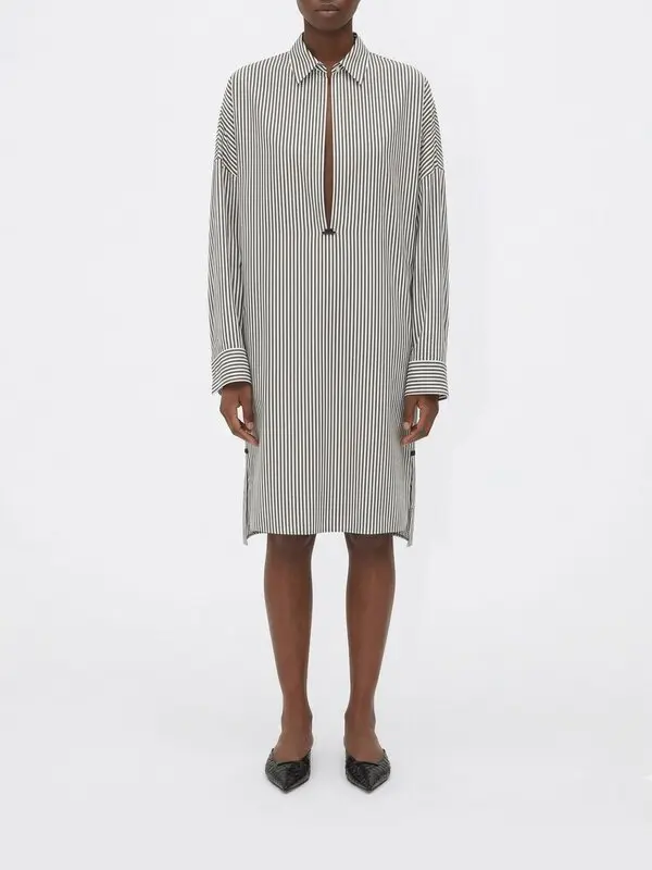 TOM FORD Striped Silk Shirt Dress