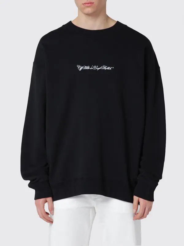 Off-White Crew Neck Sweatshirt With Arrow Logo Detail