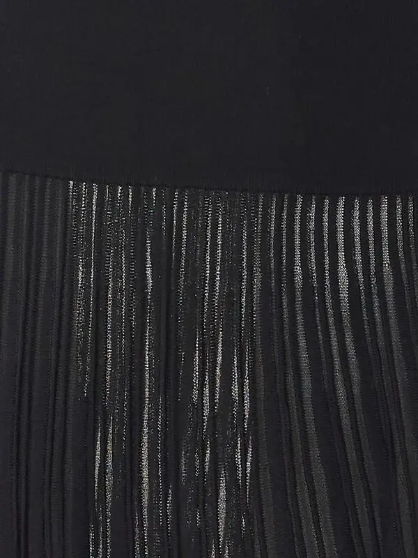 Michael Kors Long Square-neck Sheath Gown With Pleated Skirt