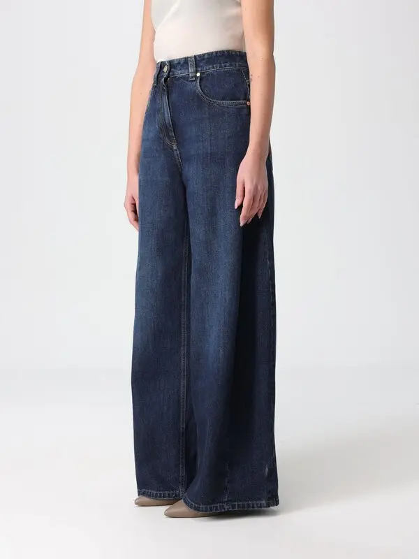 Brunello Cucinelli High-waisted Wide-leg Cotton Denim Jeans - Blue