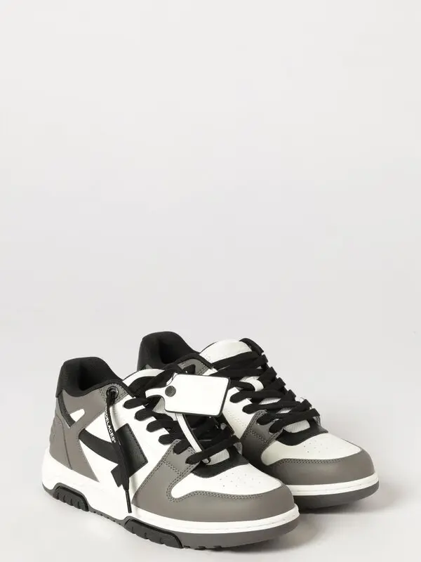 Off-White Bi Calf Leather Low-top Sneakers - Grey