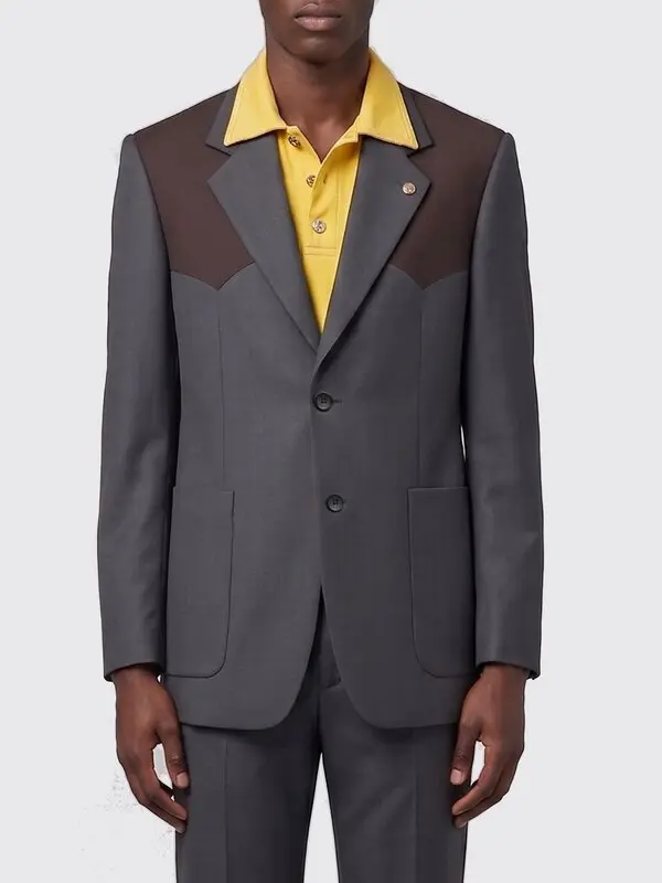 Versace Tailored Blazer With Notched Lapel