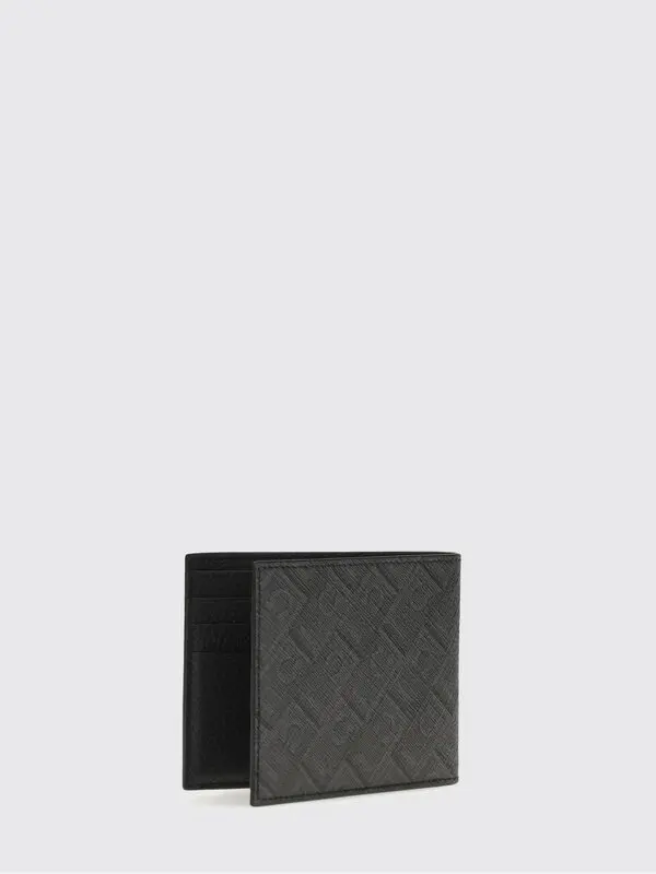 FERRAGAMO Gancini Saffiano Coated Cotton Wallet With Logo