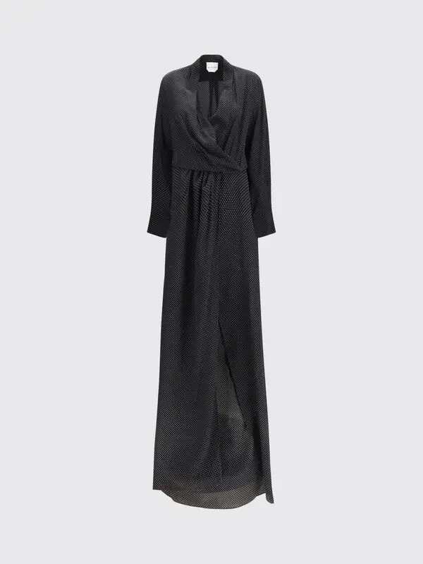 SA SU PHI Polka Dot Silk Wrap Dress
