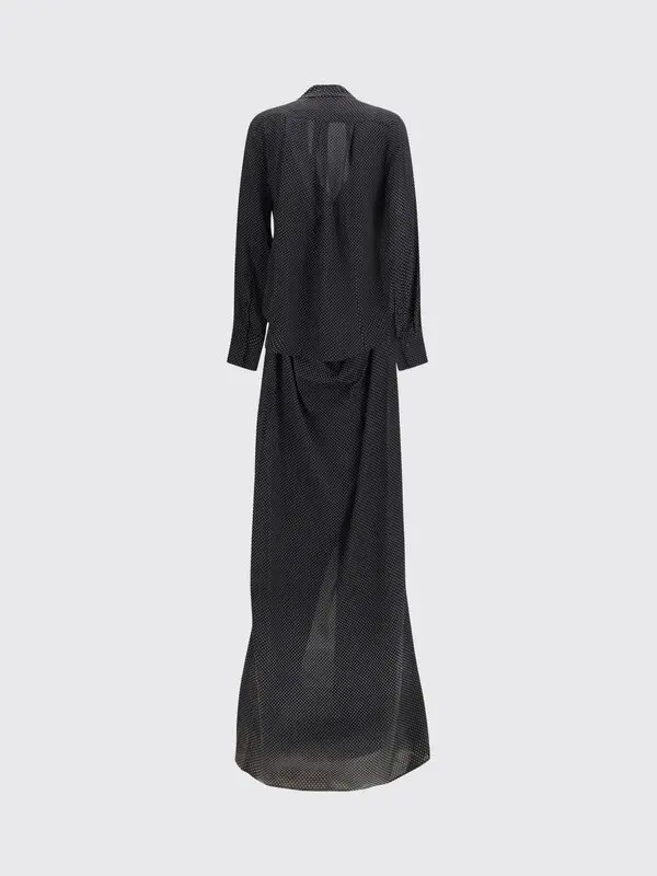 SA SU PHI Polka Dot Silk Wrap Dress