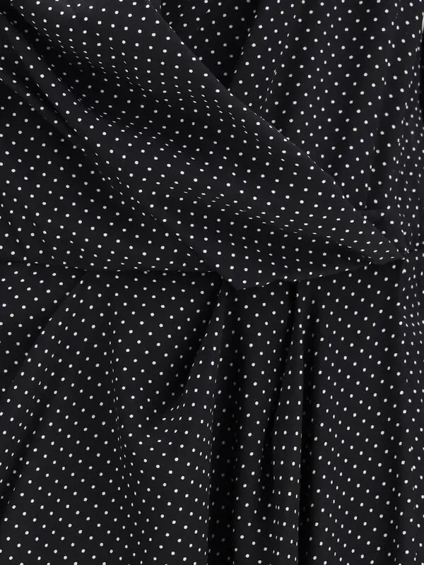 SA SU PHI Polka Dot Silk Wrap Dress