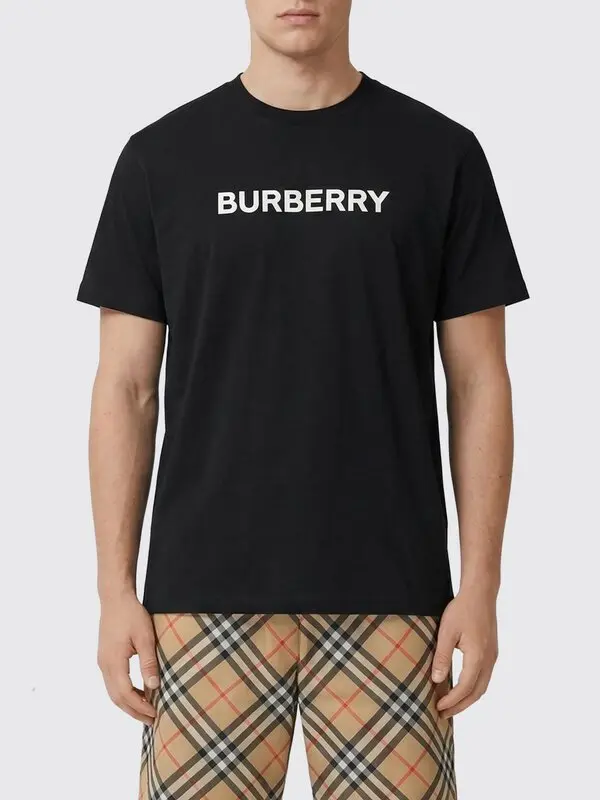 Burberry Cotton T-shirt With Logo - Black