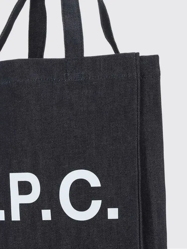 A.p.c. Lou Cotton Denim Tote Bag