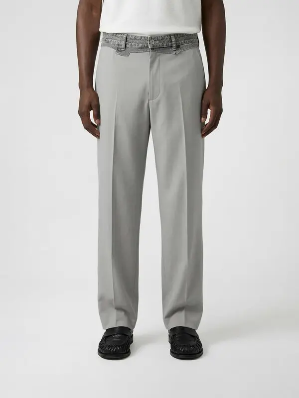 MAISON MARGIELA Virgin Wool Blend Wide Leg Trousers