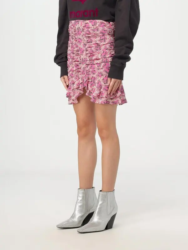 Isabel Marant Étoile Ruched Print Mini Skirt