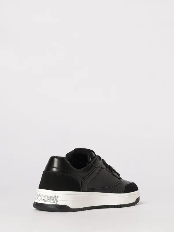 Just Cavalli Leather Sneakers - Black