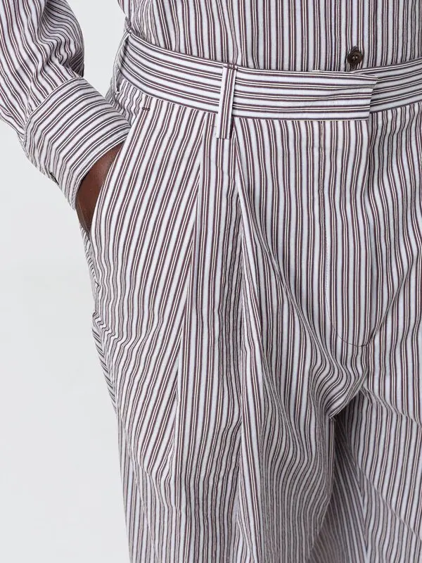 Dries Van Noten Striped Cotton And Silk Wide-leg Trousers