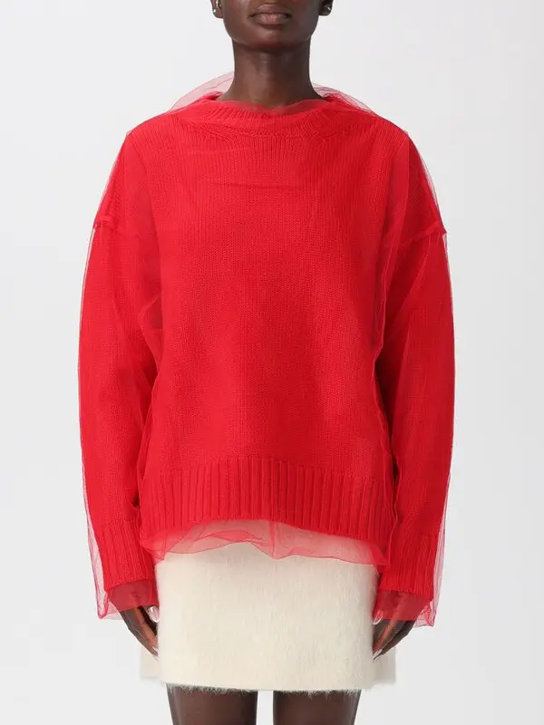 MSGM Tulle Overlay Knit Jumper