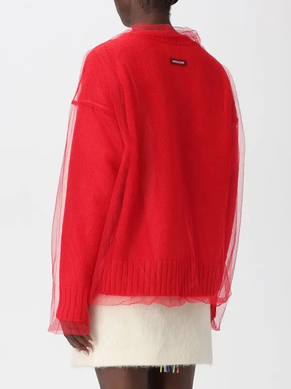 MSGM Tulle Overlay Knit Jumper