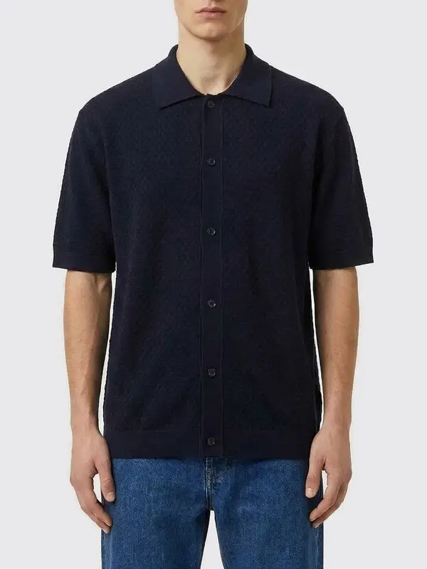 PAOLO PECORA Knitted Polo Shirt - Blue