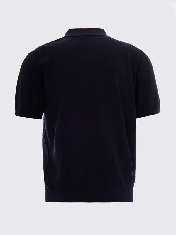 PAOLO PECORA Knitted Polo Shirt - Blue