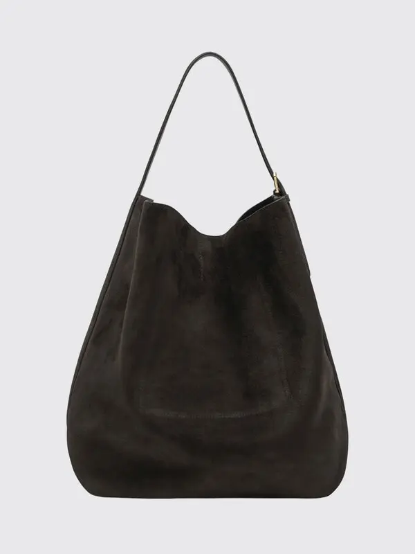 TOTEME Medium Suede Tote Bag With Adjustable Handle And Hook Closure - Brown