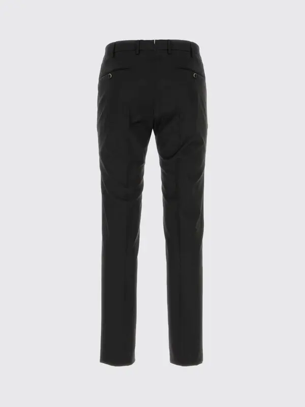 PT TORINO Cotton And Silk Tailored Trousers - Black