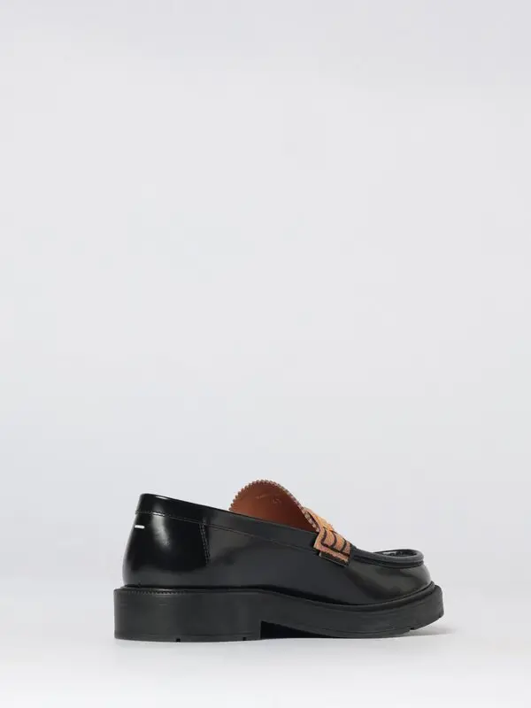 MAISON MARGIELA Brushed Leather Loafers - Black